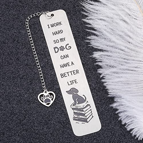 Funny Bookmark Gifts for Women Men Dog Lover Friends Inspirational Birthday Christmas Gift for Coworker Boss Book Lover Bookmark for Dog Mom Dog Dad Stocking Stuffer Valentine for Son Daughter Him Her