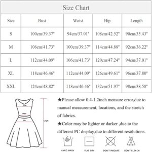 Beach Dresses for Women Summer 2023 Trendy Halter Strap Mini Sundress Boho Printed Casual Loose Pocket Sundress Going Out Fashion Clothes Cruise Wear Vacation Short Dress(D Black,X-Large)