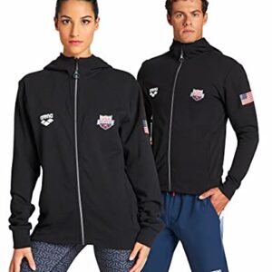 Arena womens Arena 2020 Hooded Full Zip Unisex Active Workout Jacket, Black, Medium US