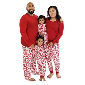 burt’s bees baby baby womens family jammies matching holiday organic cotton pajamas, woodland winter, x-small