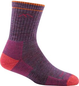 darn tough (style 1903) women’s hiker hike/trek sock – plum heather, large