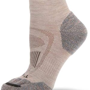 Merrell womens Cushioned Zone Light Hiker Hiking Socks, Oatmeal Heather, 9 11 US