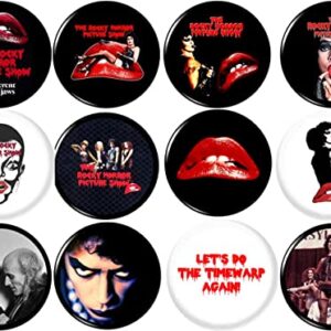 Rocky Horror Picture Show x 12 NEW 1" inch (25mm) pins button badge rhps the stocking stuffer …