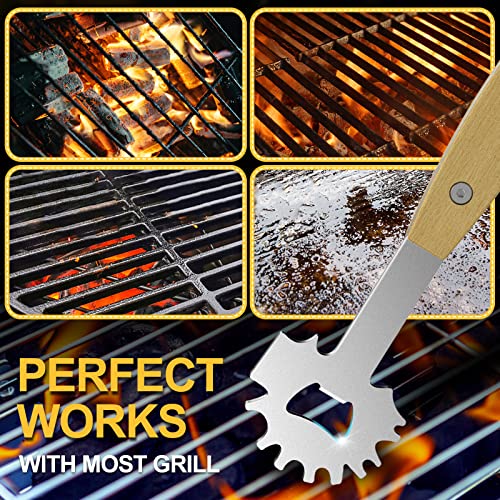 BBQ Grill Scraper Gifts for Men, Stocking Stuffers for Men, Cool BBQ Gifts for Women Dad Mom Husband, Bristle Free Safe BBQ Scraper Fits Any Grilling Grate or Smoker Cleaning Tool and Kitchen Gadgets