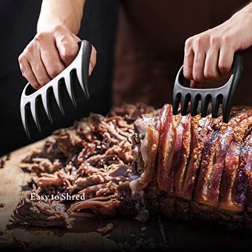 KITCHENDAO Meat Shredder Claw, Fully Solid to Create Strongest BBQ Meat Forks, Lock Mechanism for Safe Storage, BPA Free, Smoker Accessories for BBQ Gifts for Men & Stocking Stuffers for Men