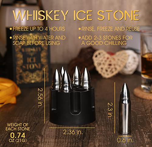 Gifts for Men Him Dad Christmas Stocking Stuffers,Whiskey Stones Gifts,Anniversary Birthday Drinking Gifts Ideas for Him Boyfriend Husband Papa Brother,Bourbon Gifts for Men,Groomsmen Gifts