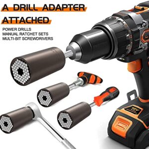 Gifts for Men Grill Scraper BBQ and Universal Socket Tools - Christmas Stocking Stuffers Women Men