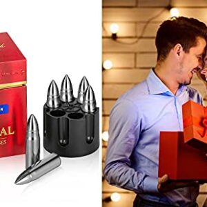 for Dad Men, Stainless Steel Whiskey Stone 6XL, Unique Christmas Birthday Stocking Stuffers Gift Ideas for Father Him, Chilling Ice Cubes Box Cool Gadgets Boyfriend Husband