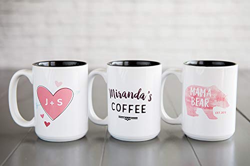 Personalized Coffee Mug with Name 15 oz, Custom Cup for Men and Women Best Friends (Miranda’s Coffee Design) - Perfect Christmas Present, Stocking Stuffers for Her