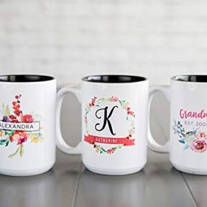 Personalized Coffee Mug with Name 15 oz, Custom Cup for Men and Women Best Friends (Miranda’s Coffee Design) - Perfect Christmas Present, Stocking Stuffers for Her