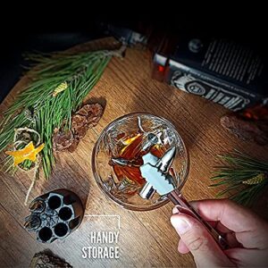 BhYa Christmas Stocking Stuffer Gifts for Men Whiskey StonesRocks Big Wine Chiller Bullets 6Pcs Reusable Chilling Ice Cubes for Beverage Freezer Gadgets