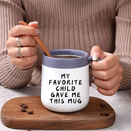 Gifts for Mom Dad Grandma Grandpa, WUJOMZ Dad Mug and Mom Mug, Christmas gifts, Stocking Stuffers for Women Men Him Her from Daughter Son, Gift Ideas Insulated Coffee Mug with Handle and Lid