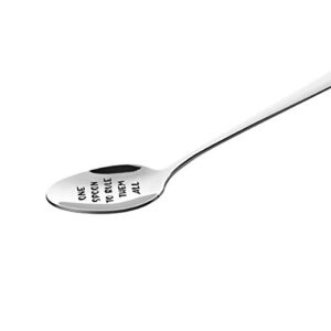 Aakihi Funny One Spoon to Rule Them All Engraved Stainless Steel for Women Men - Coffee Lovers Tea Lover Gift Dad Papa Mom Nana Daughter Son Friends Perfect Gifts BirthdayValentineChristmas