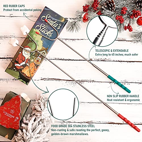 SANTAMADE Santa's Claws Stocking Stuffers for Men Women, Meat Claws for Shredding and Marshmallow Roasting Sticks