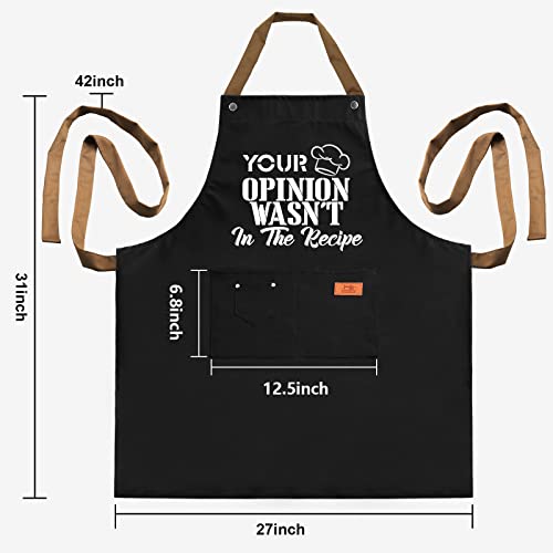 Gifts For Men, Women, Father's Day Gifts, Gifts for Dad, Husband, Boyfriend, Brother, Mom, Wife, Girlfriend, Unique Birthday Gifts, Humor Apron for friends,Bff, REHAVE Kitchen Chef Aprons Baking Gifts