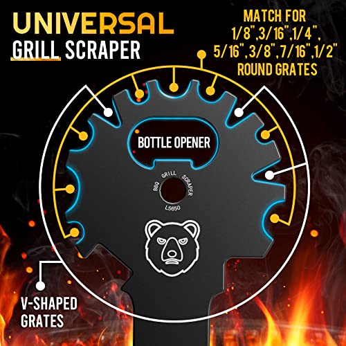 2 Pack BBQ Grill Scraper Gifts for Men - Stocking Stuffers for Men Women Grill Accessories Cleaner Scraper