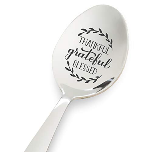 Spoon Gift for Dad Mom from Daughter Son | Grandparents Gift | Inspirational Gift for Teacher | Gift Blessed Spoon Gift Men Women -7 Inch