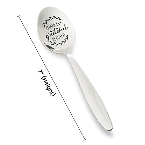 Spoon Gift for Dad Mom from Daughter Son | Grandparents Gift | Inspirational Gift for Teacher | Gift Blessed Spoon Gift Men Women -7 Inch