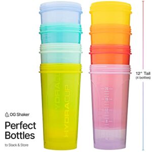 HydraCup [8 Pack] with New BlenderBeast - 28oz Shaker Bottle for Protein Mixes, Dual Mixers, Wire Whisk & Mixing Grid, Shaker Cup BPA Free, Shakes Value Pack Ball