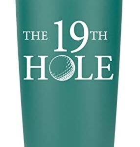 JENVIO Gifts for Golfers | The 19th Hole | Stainless Steel Travel Tumbler with 2 Lids 2 Straws Gift Box and Card | Unique Cool Funny Valentines Golf Stocking Stuffers Husband Dad Stuff Cup