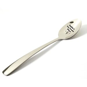 Dad Gift Ideas, Daddy's Ice Cream Plow Spoon Engraved Stainless Steel Present, Novelty Ice Cream Lovers Food Gifts for Men Him Birthday Xmas, 7.5"