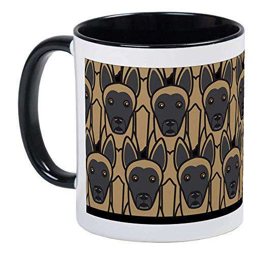 Belgian Malinois Mug - Ceramic RINGER 11oz Coffee/Tea Cup Gift Stocking Stuffer