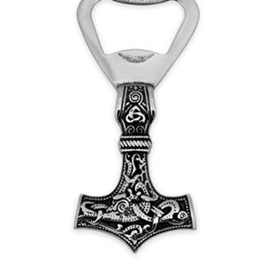 HAQUIL Viking Hammer Bottle Opener Norse Viking Mjolnir Odin Mythology Portable Key Chain Stainless Steel Beer Opener