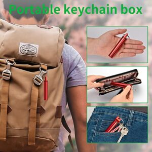 Metal Portable Toothpick Holder Box 3 Pieces ,Pocket Waterproof Case Toothpicks Container with Keychain for Outdoor Picnic and Camping travel purse Ear Wax Removal Tool Case Needle Holder cotton swab