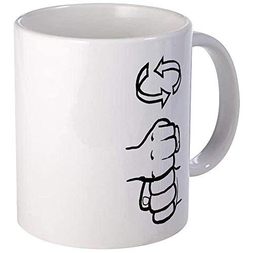 ASL Mug - Ceramic 11oz Coffee/Tea Cup Gift Stocking Stuffer