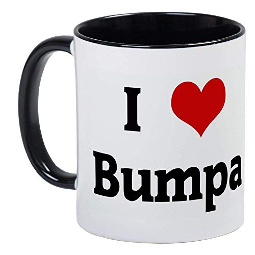 I Love Bumpa Mug - Ceramic 11oz RINGER Coffee/Tea Cup Gift Stocking Stuffer