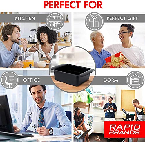 Rapid Ramen Cooker - Microwave Ramen in 3 Minutes - BPA Free and Dishwasher Safe | Perfect for Dorm, Small Kitchen, or Office (2-Pack,Black)