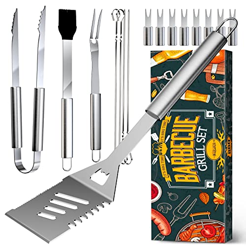 CRANACH BBQ Grilling Accessories 16 Pcs Set Stocking Stuffers Gifts for Men Women Grill Utensils Cooking Kitchen Tools Kit for Dad, Fathers in Outdoor Barbecue, Camping, Wedding