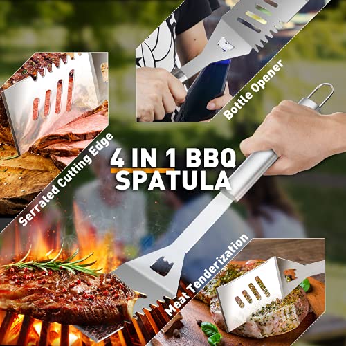 CRANACH BBQ Grilling Accessories 16 Pcs Set Stocking Stuffers Gifts for Men Women Grill Utensils Cooking Kitchen Tools Kit for Dad, Fathers in Outdoor Barbecue, Camping, Wedding