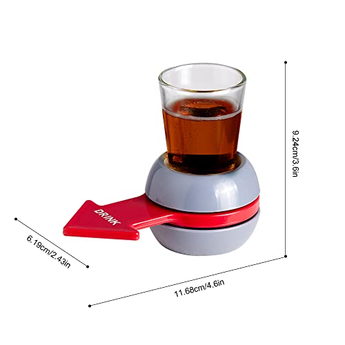 CRETVIS Shot Spinner Spin the Shot Fun Drinking Game Spin Shot Game Party Games for Adults Includes 1.7 oz Shot Glass