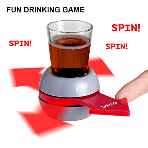 CRETVIS Shot Spinner Spin the Shot Fun Drinking Game Spin Shot Game Party Games for Adults Includes 1.7 oz Shot Glass