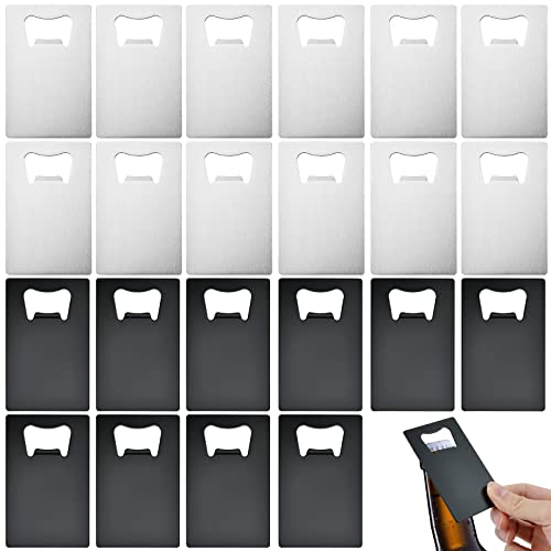 Worldity 50Pcs Credit Card Bottle Opener, Stainless Steel Beer Bottle Opener, Groomsmen Wallet Bottle Opener for Wallet and Pocket, Perfect for Wedding House Warming Party Gifts