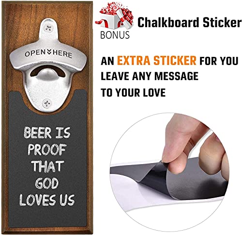 Gifts for Men, Christmas Stocking Stuffers for Dad, Whiskey Stones, Wall Mounted Magnetic Bottle Opener,Unique Christmas Beer Gift Ideas for Him Boyfriend, Stocking Stuffers Cool Stuff Gadgets