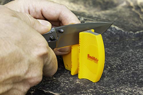 Smith's Abrasives PP1 hunting-knife-sharpeners 3.5" x 1" x 0" (Length x Width x Height & Smith's CCKS 2-Step Knife Sharpener