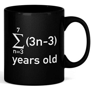 Math Equation 60th Birthday 60 Years Old 11 oz Black Mug - Unique Novelty Ceramic Coffee Cup And Present For Geek Nerd Algebra and Science Lover - Perfect Christmas and B Day Gift For Men and Women