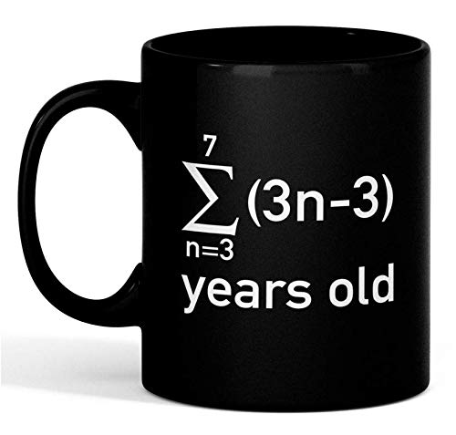 Math Equation 60th Birthday 60 Years Old 11 oz Black Mug - Unique Novelty Ceramic Coffee Cup And Present For Geek Nerd Algebra and Science Lover - Perfect Christmas and B Day Gift For Men and Women