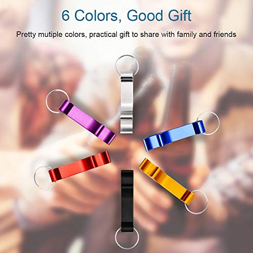 6PCS Colorful Mcyye Beer Bottle Openers, Premium Metal Keychain Bottle Opener, Beverage Bottle Opener for Men, Women, Small and Practical, Easy to Carry, Open the Lids of Beer Bottle Easily