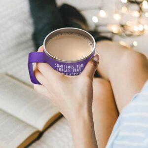 NOWWISH Inspirational Gifts for Women, Sometimes You Forget You're Awesome Coffee Mug, Thank You Gifts, Mothers Day Gifts, Funny Birthday Gifts for Coworker, Best Friend, Mom, Wife - Purple