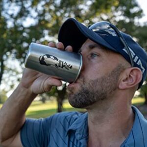 Golf Stainless Steel Pint Cups (Set of 4) - Unique Birthday, Christmas, or Father's Day Stackable Mug Gift for Men, Dads, and Coffee Lovers