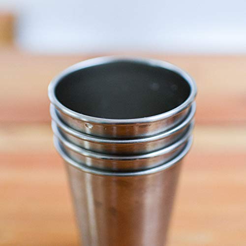 Golf Stainless Steel Pint Cups (Set of 4) - Unique Birthday, Christmas, or Father's Day Stackable Mug Gift for Men, Dads, and Coffee Lovers