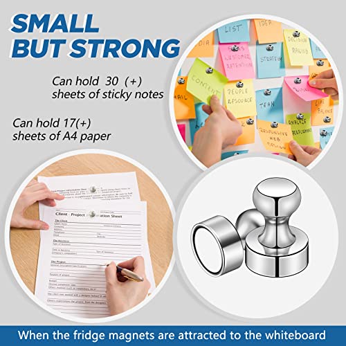 LOVIMAG Strong Magnets for Whiteboard, Fridge Magnet, Refrigerator Magnets, Small Push Pin Magnets for Whiteboard, Fridge, Office, Classroom and Map Magnets, Pack of 20