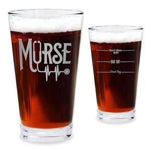 Bad Bananas Male Nurse Gift - Murse 16 oz Pint Beer Glass - Funny Father's Day Nursing Gift Ideas For Men Coworkers - Male Nurse Gifts