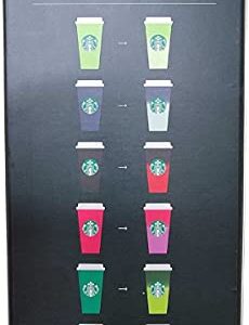 Starbucks Holiday 2021 Limited Color Changing Reusable Hot Cups with Lids - Set of 6