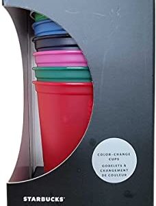 Starbucks Holiday 2021 Limited Color Changing Reusable Hot Cups with Lids - Set of 6