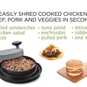 Chicken Shredder Shred Machine Meat Shredder for Pulled Pork Red Beef and Chicken 20CM/7.9IN Dishwasher Safe (1pc Gray)