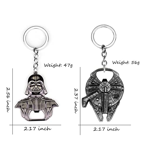 Star Wars Bottle Opener - Star Wars Keychain - Darth Vader Beer Bottle Opener Manual Alloy 2 PCS